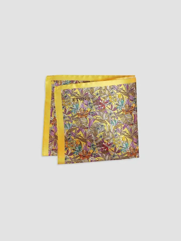 Eton Tropical Floral Silk Pocket Square
