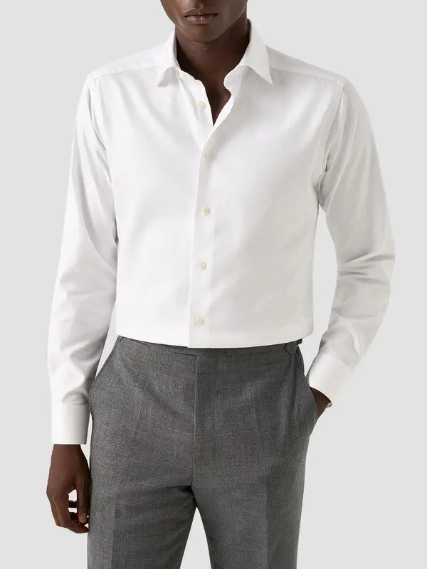 Eton Textured Slim-fit Cotton Dobby Shirt