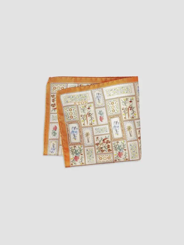 Eton Patchwork Panama Silk Pocket Square
