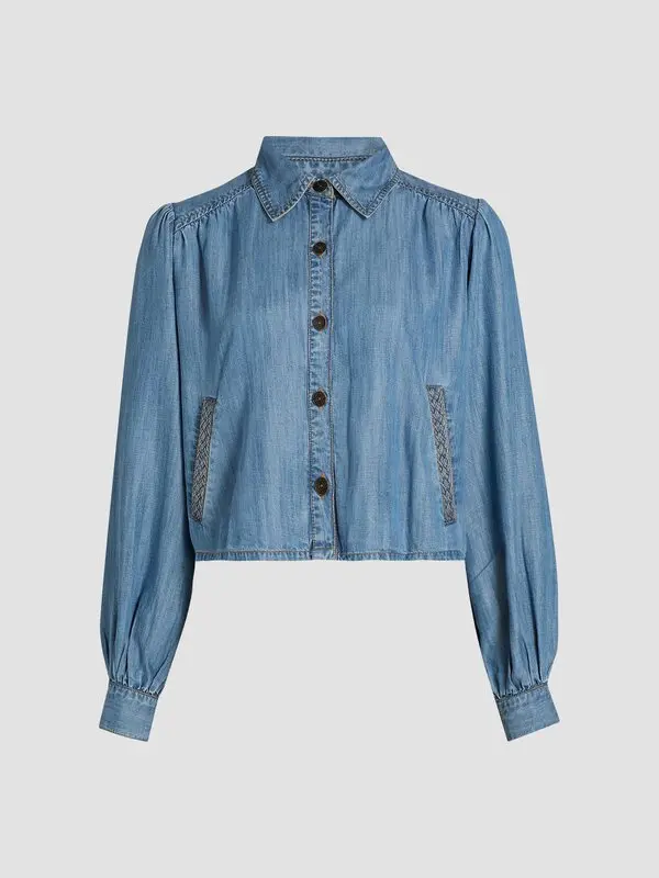 Ramy Brook Aisla Spread Collar Top
