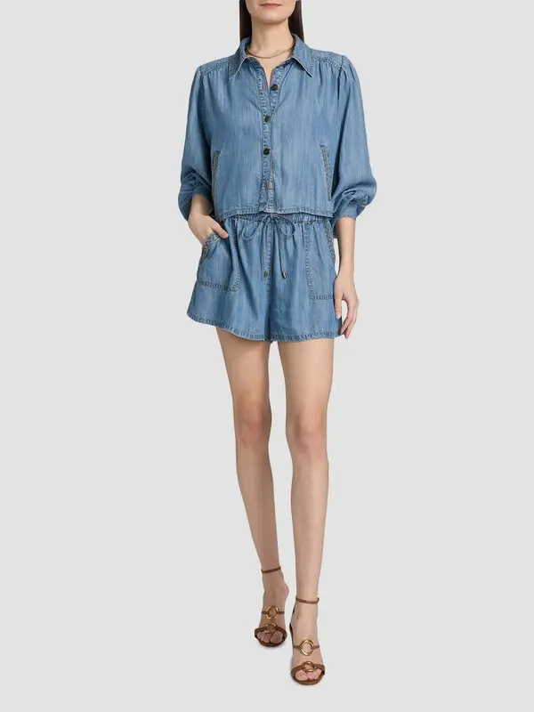 Ramy Brook Aisla Spread Collar Top
