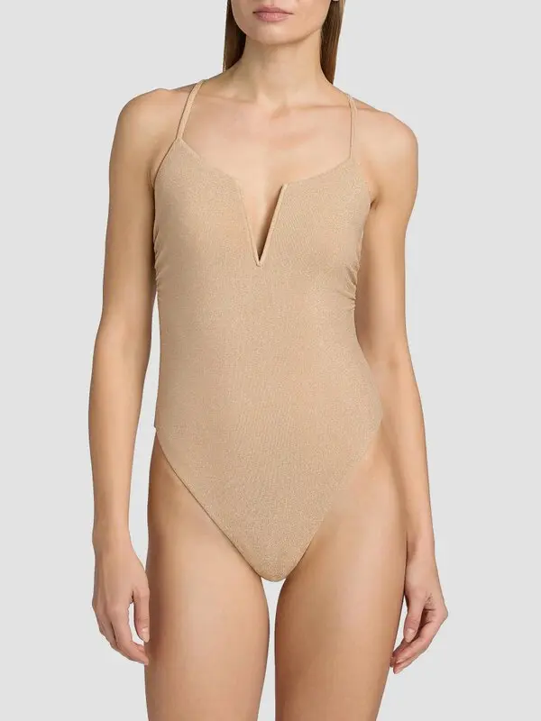 Ramy Brook Bexley Metallic One-piece Swimsuit - Gold
