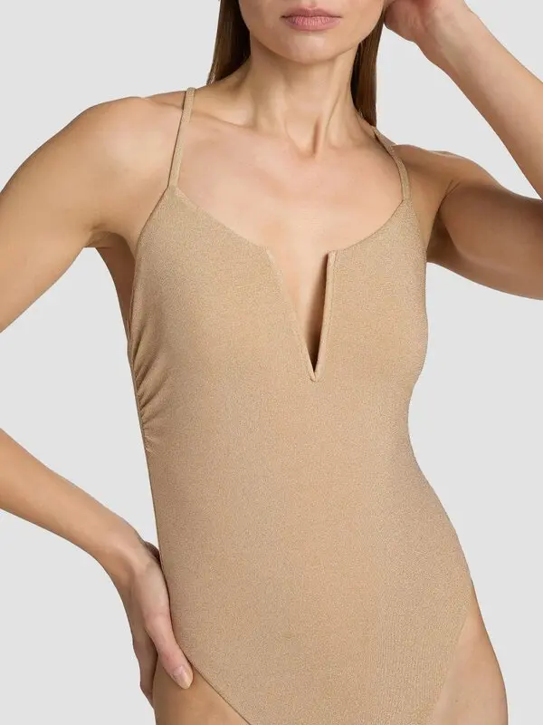Ramy Brook Bexley Metallic One-piece Swimsuit - Gold