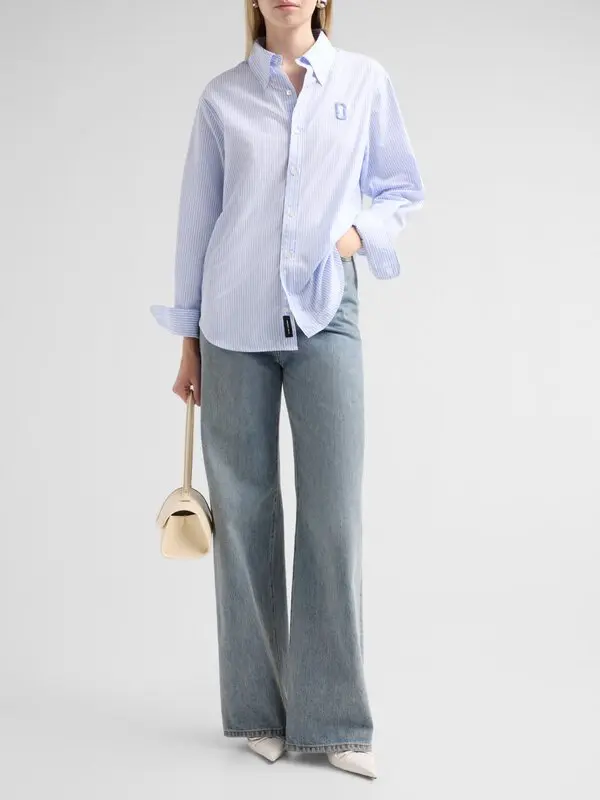 Marc Jacobs Pop J Marc Poplin Shirt - Blue Mist Multi