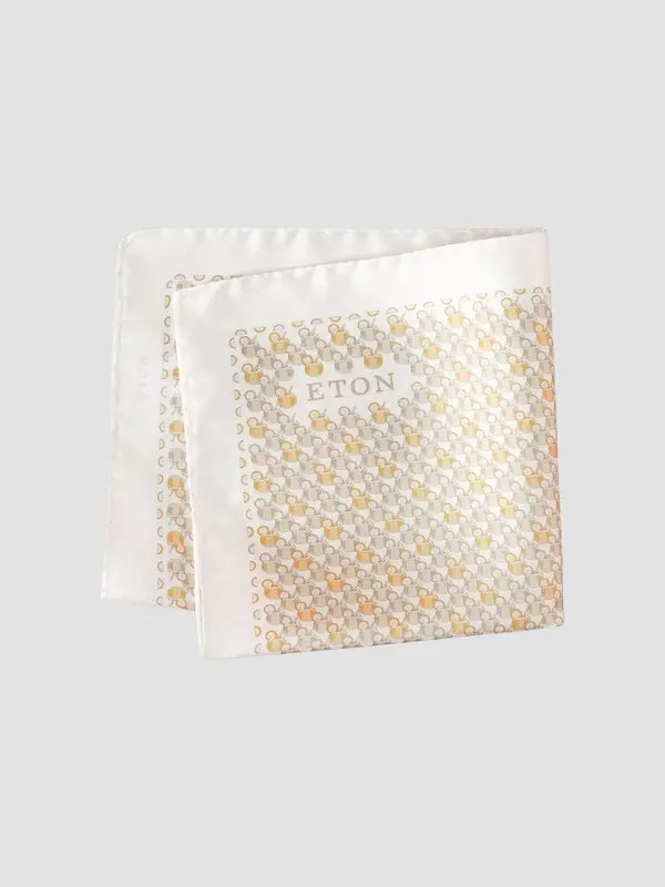 Eton Cocktail Print Silk Pocket Square