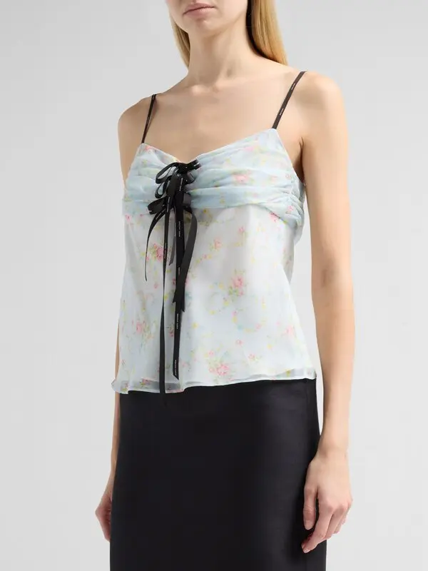 Marc Jacobs Blurred Floral Bow Top