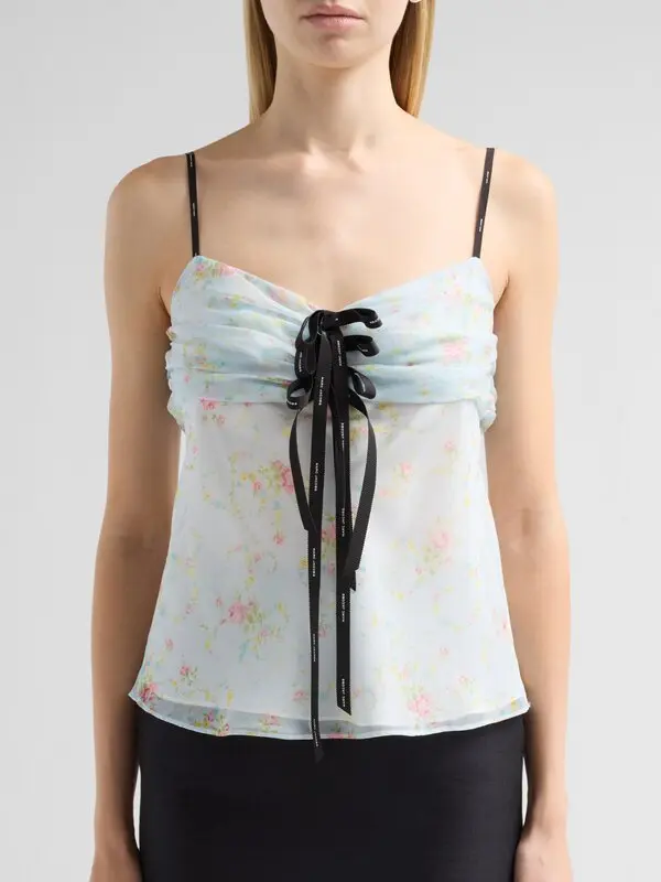 Marc Jacobs Blurred Floral Bow Top