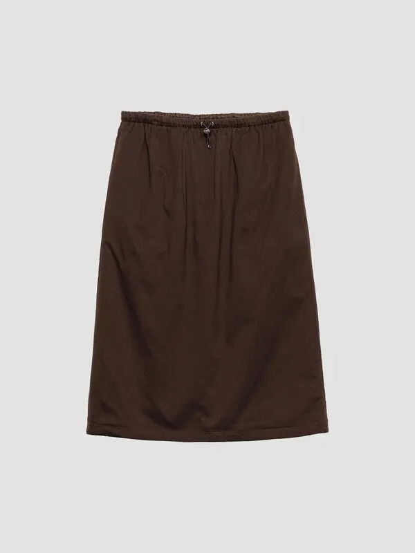 Prada Reversible Cotton Jersey And Re-nylon Skirt