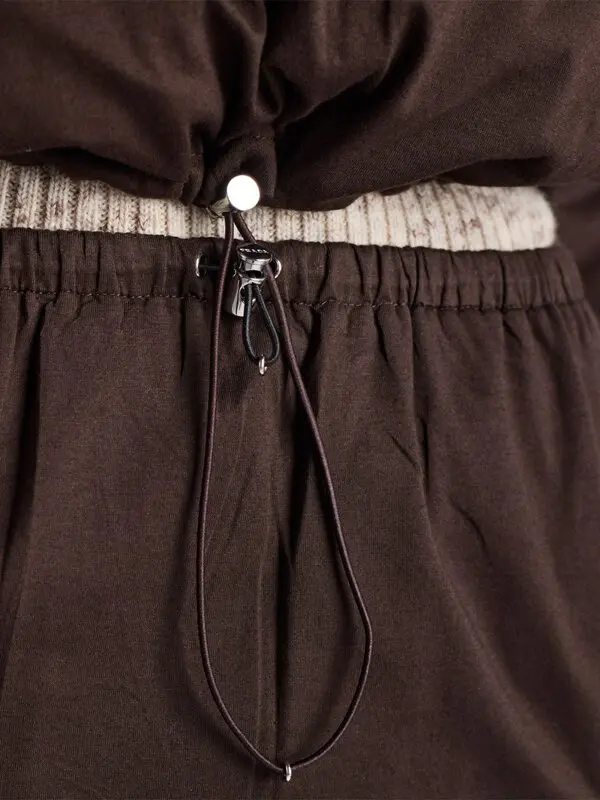 Prada Reversible Cotton Jersey And Re-nylon Skirt
