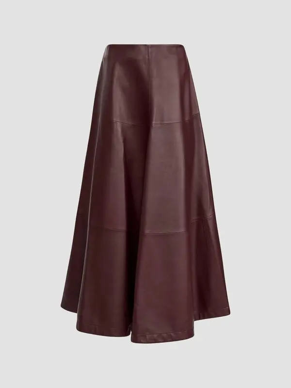 Altuzarra Varda Leather Paneled Maxi Skirt