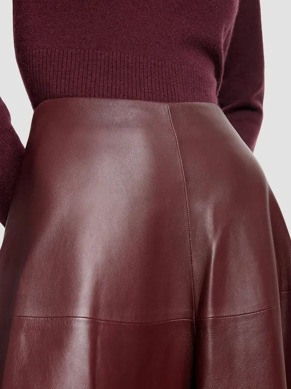 Altuzarra Varda Leather Paneled Maxi Skirt