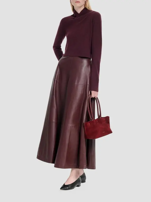 Altuzarra Varda Leather Paneled Maxi Skirt