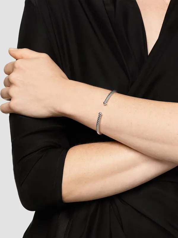 David Yurman Cable Flex Bracelet In Sterling 4mm