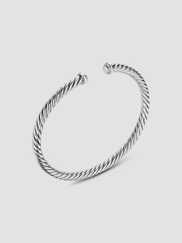 David Yurman Cable Flex Bracelet In Sterling 4mm