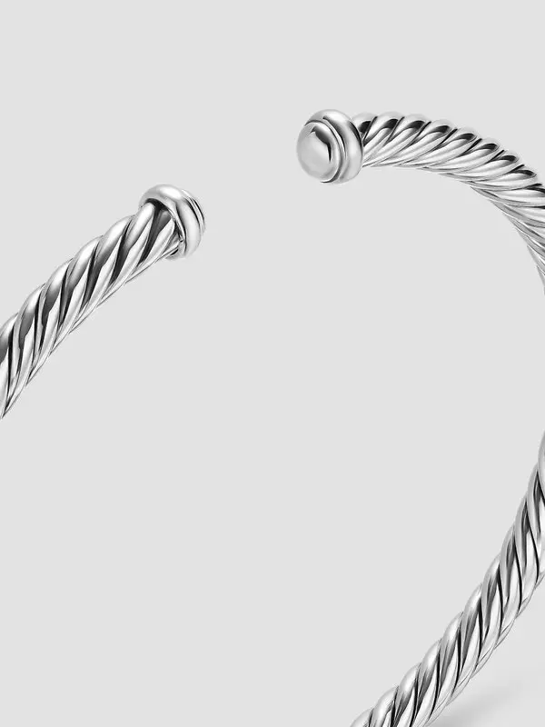 David Yurman Cable Flex Bracelet In Sterling 4mm