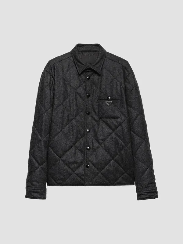 Prada Padded Cashmere Shirt - Grey