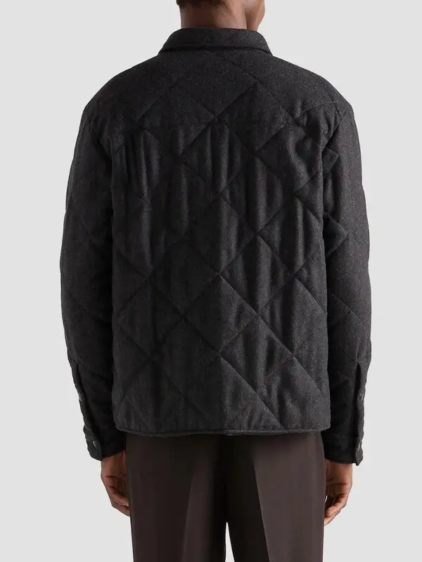 Prada Padded Cashmere Shirt - Grey