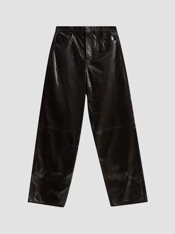RÓHE Bruun Lacquer Leather Baggy Trousers