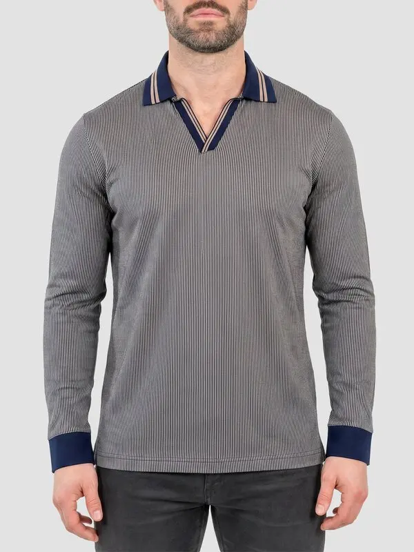 MACEOO Knitted Polo Shirt - Grey