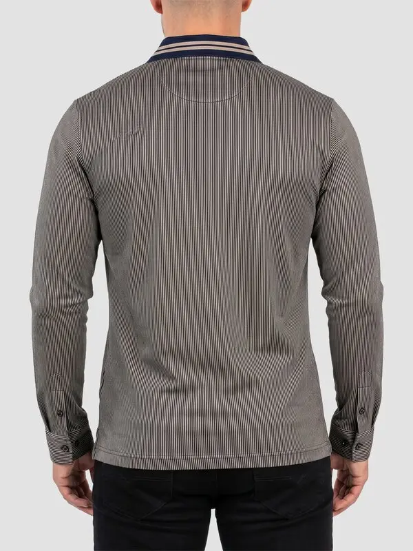 MACEOO Knitted Polo Shirt - Grey