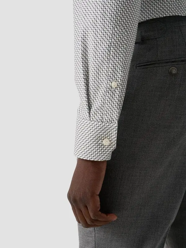 Eton Geometric Print Slim-fit Twill Shirt