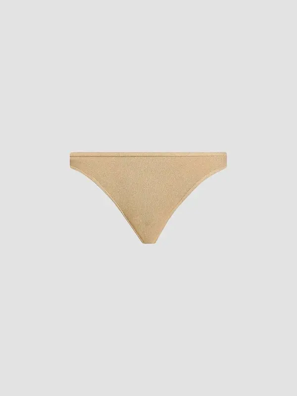 Ramy Brook Isla Metallic Bikini Bottom - Gold