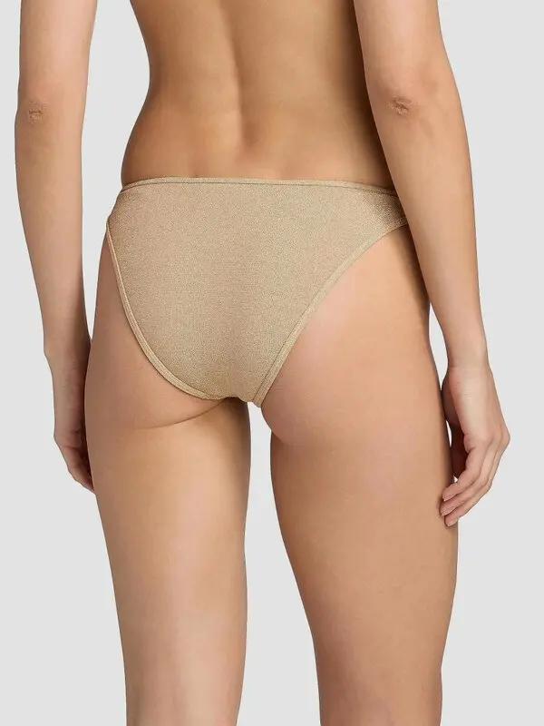 Ramy Brook Isla Metallic Bikini Bottom - Gold