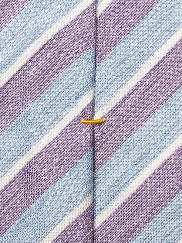 Eton Striped Silk Tie - Light Purple
