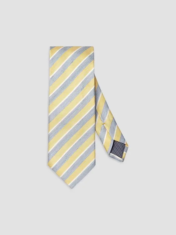 Eton Striped Silk Tie - Yellow
