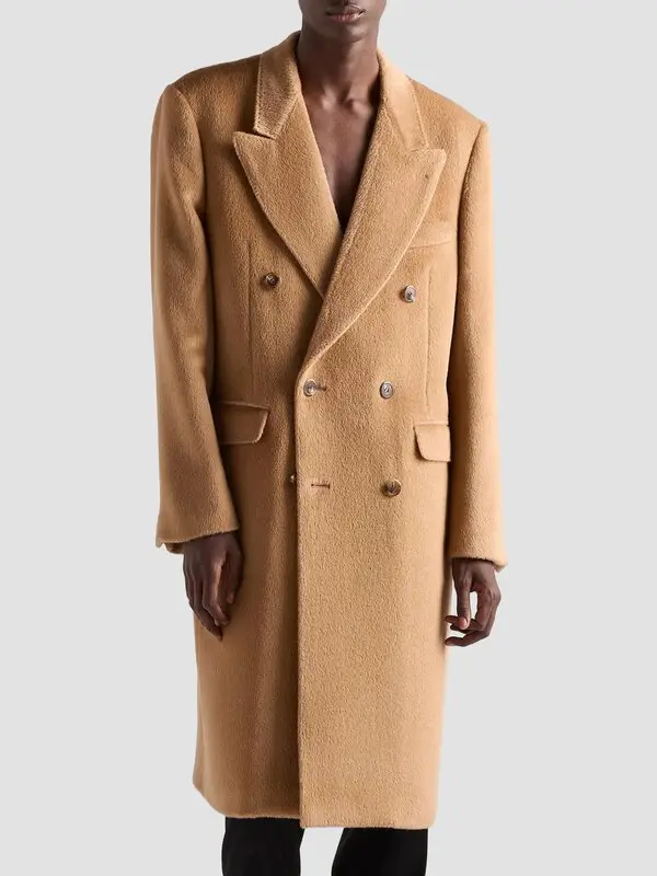 Prada Double-breasted Wool Blend Coat