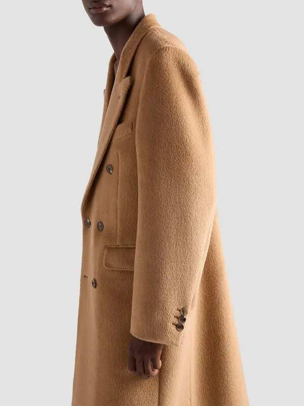 Prada Double-breasted Wool Blend Coat