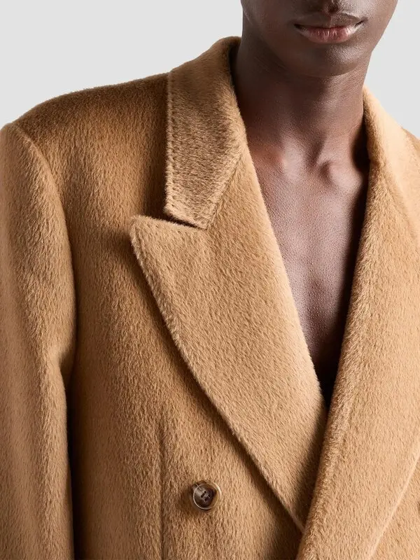 Prada Double-breasted Wool Blend Coat