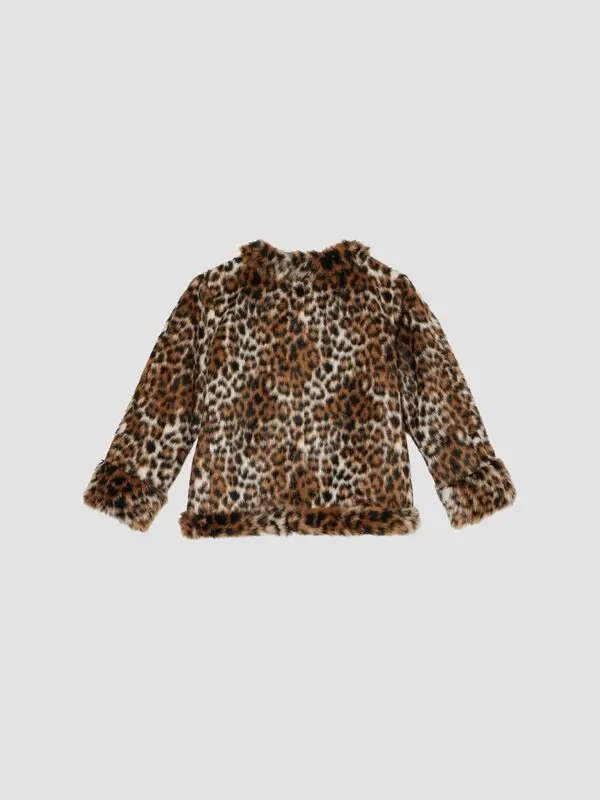 Marc Jacobs Faux Fur Leopard Print Jacket