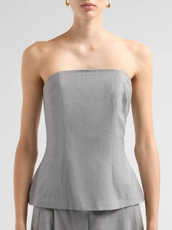 Ronny Kobo Nessa Strapless Peplum Top