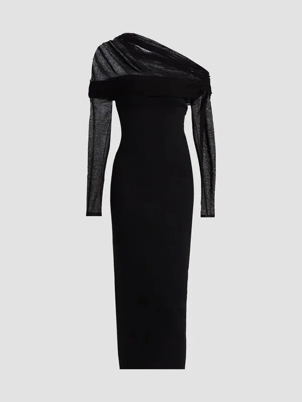 Altuzarra Meyer Mesh One-shoulder Midi-dress