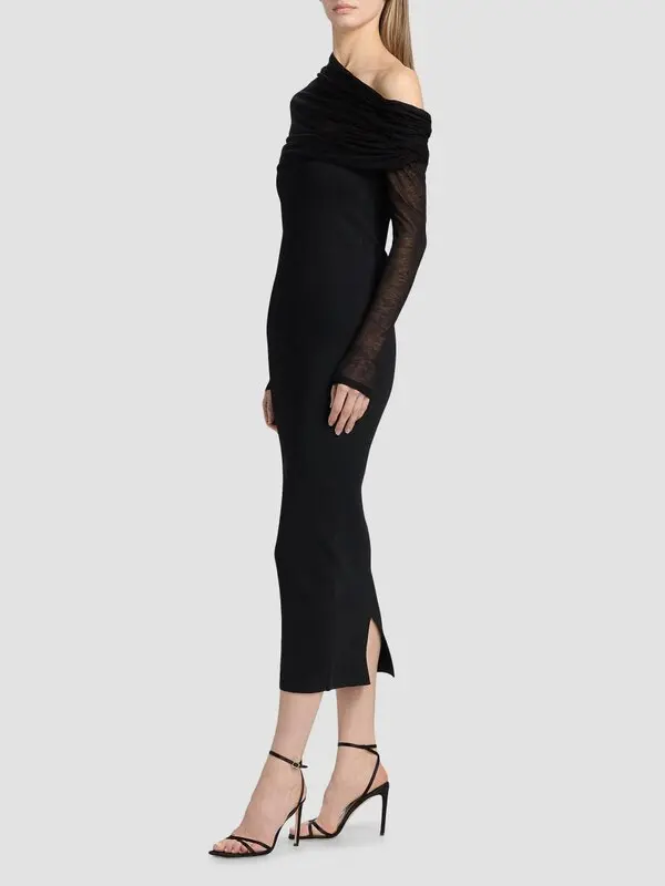 Altuzarra Meyer Mesh One-shoulder Midi-dress