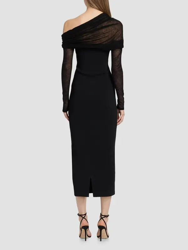 Altuzarra Meyer Mesh One-shoulder Midi-dress
