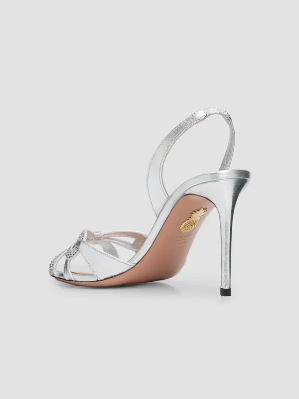 AQUAZZURA Ribbon Kiss 85mm Slingback Sandals