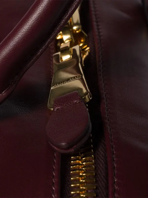 Miu Miu Arcadie Matelassé Nappa Leather Top Handle Bag - Dark Red