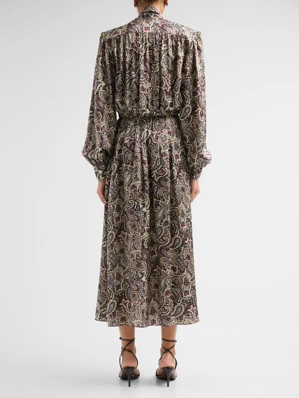 Ronny Kobo Anora Paisley Silk-blend Dress