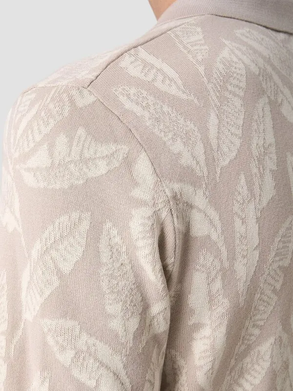 Eton Jacquard Knit Polo Sweater