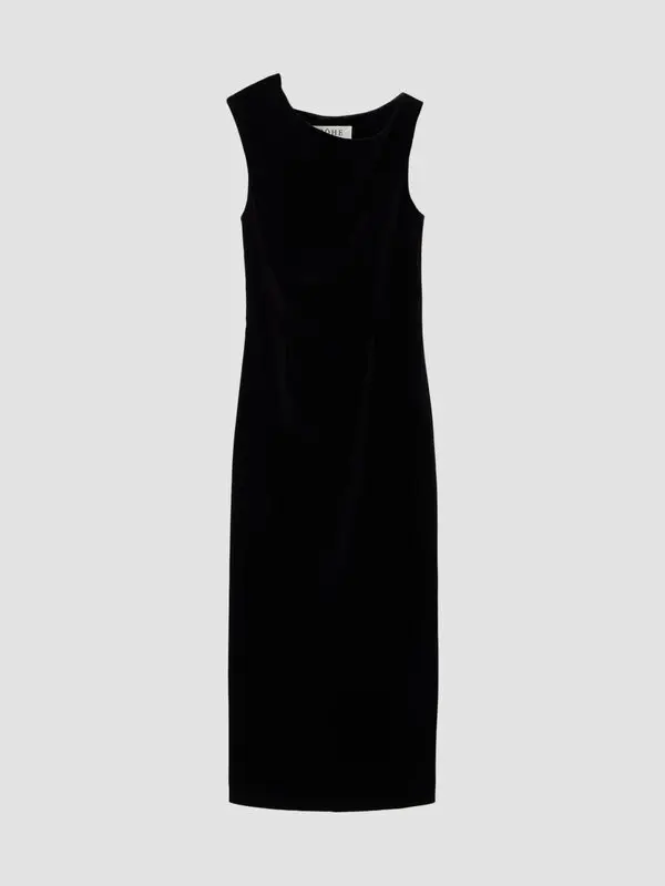 RÓHE Velvet One-shoulder Column Gown