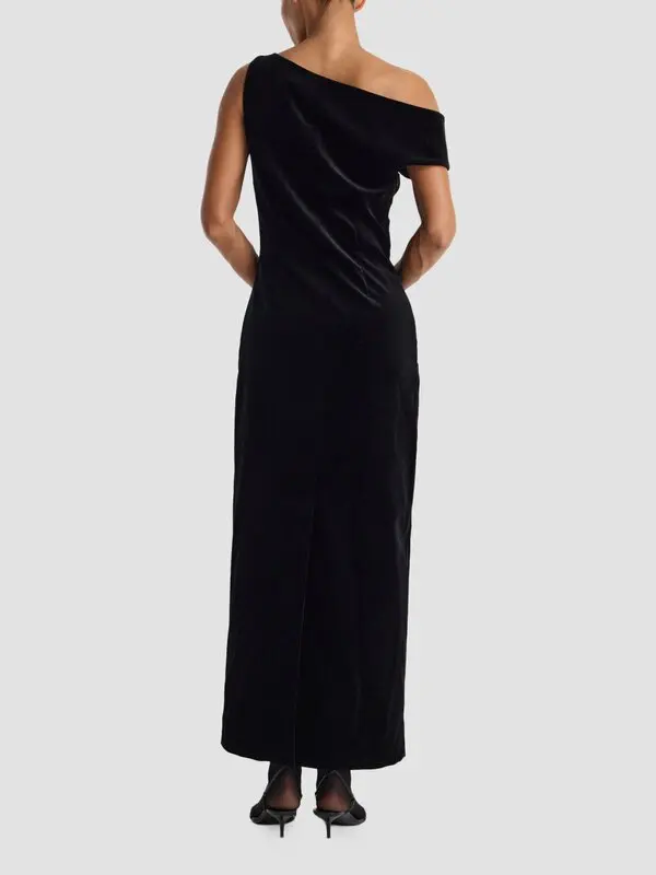 RÓHE Velvet One-shoulder Column Gown