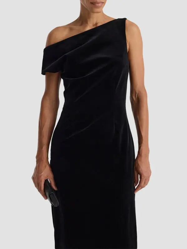 RÓHE Velvet One-shoulder Column Gown