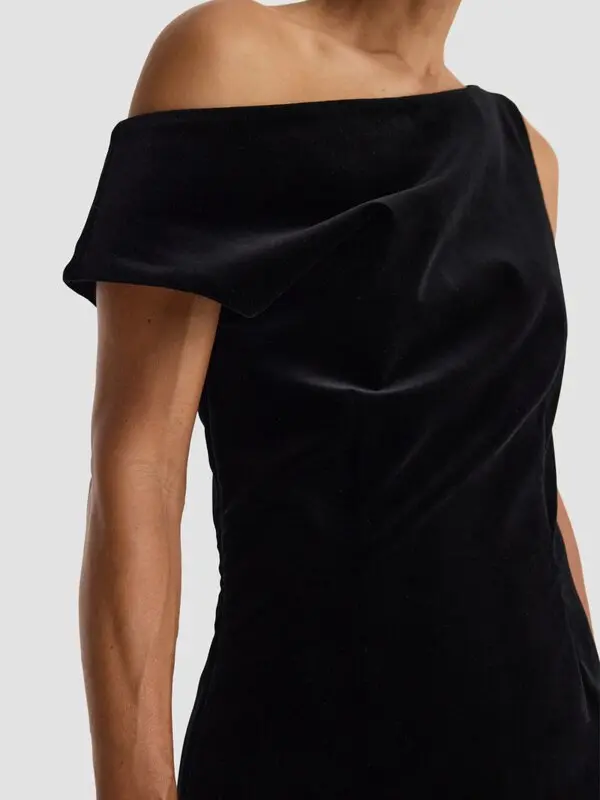 RÓHE Velvet One-shoulder Column Gown
