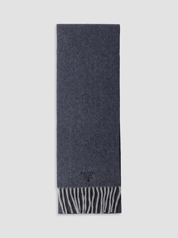 Prada Cashmere And Wool Scarf - Blue