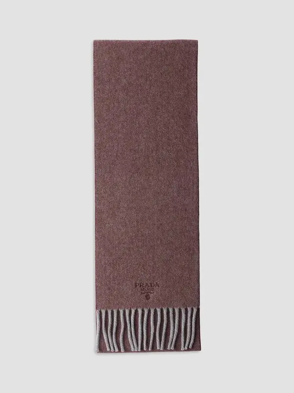 Prada Cashmere And Wool Scarf - Dark Red