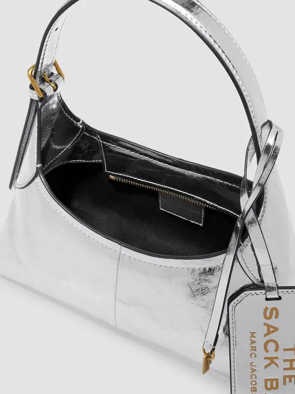Marc Jacobs Small Belted Sack Metallic Leather Shoulder Bag