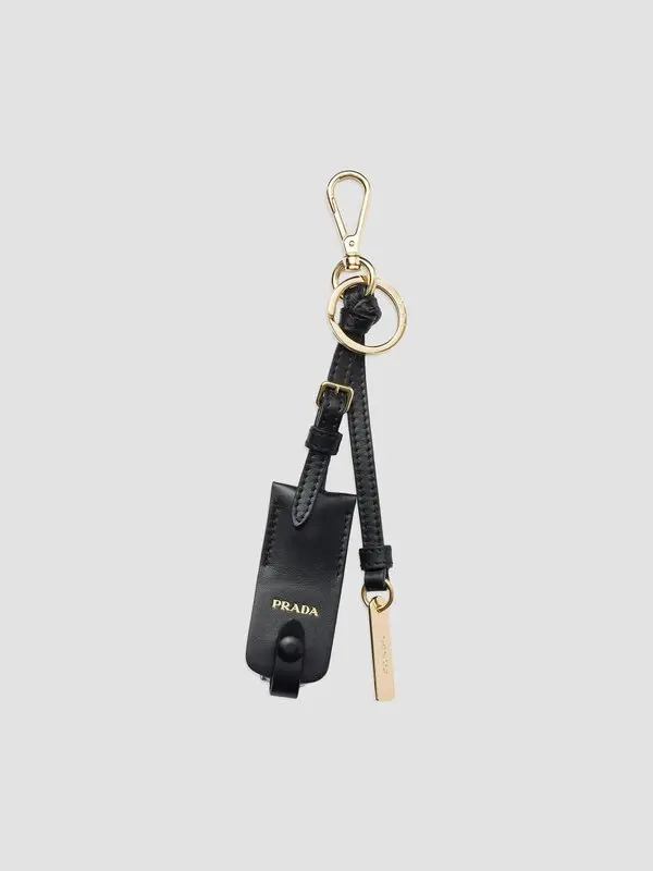 Prada Leather Mirror Case Pendant - Black