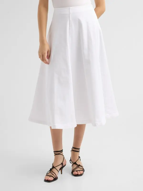 Altuzarra Varda Cotton-blend Panelled Midi Skirt